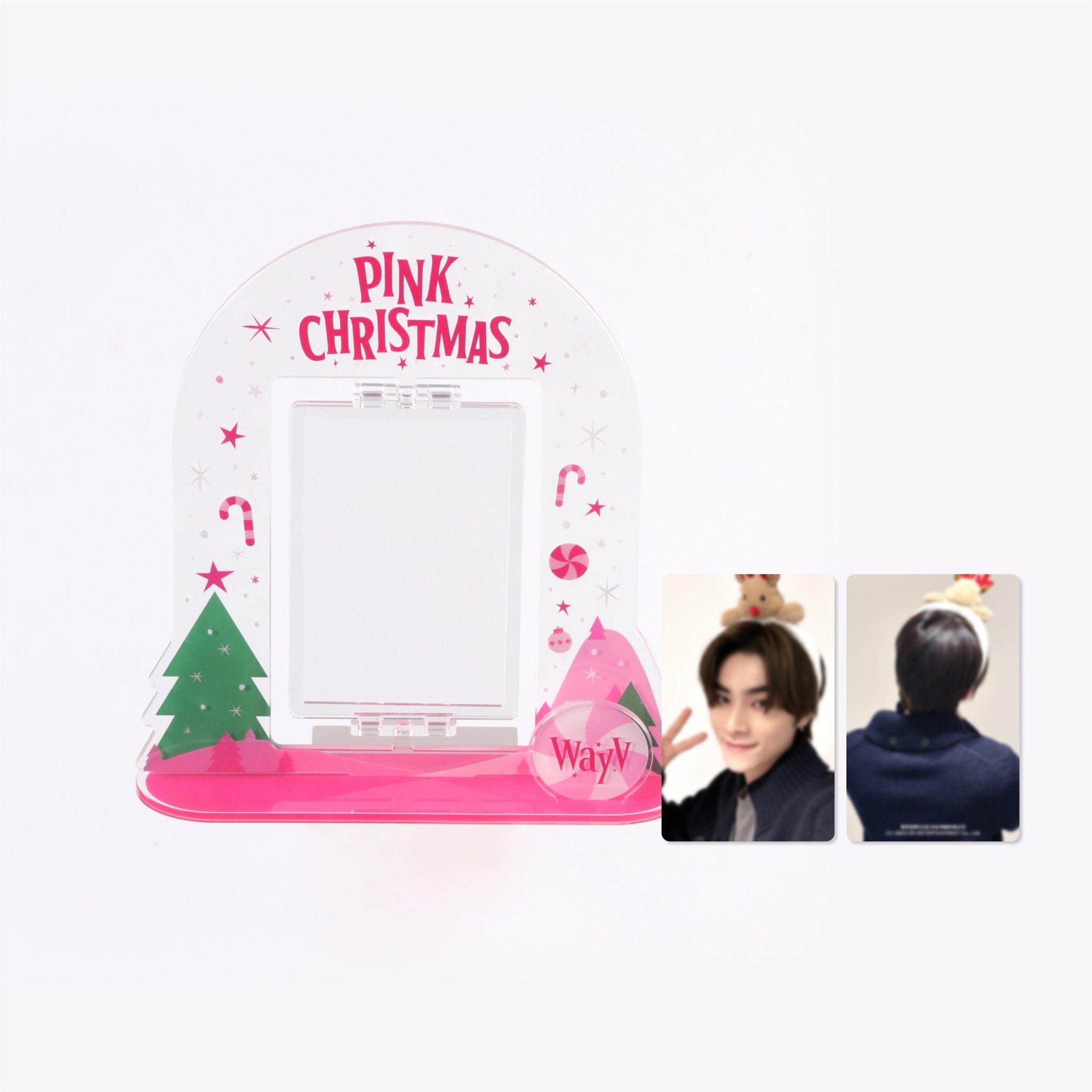 Shop [WayV] PINK CHRISTMAS ACRYLIC TURNING STAND SET at KKANG